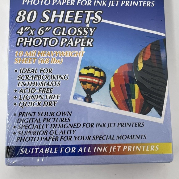 Office Depot | Office | 3 Sheets Of 4x6 Glossy Photo Paper 10 1025 Mil ...